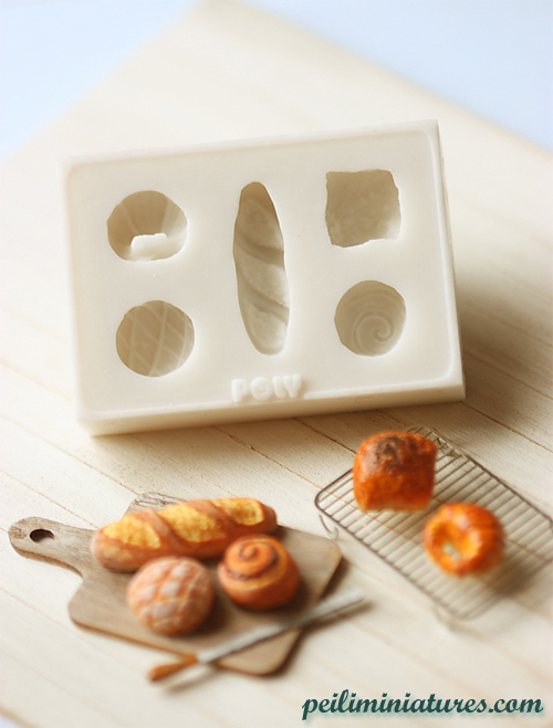 Miniature Clay Mold Push Mold For Dollhouse Miniature French Breads on ...